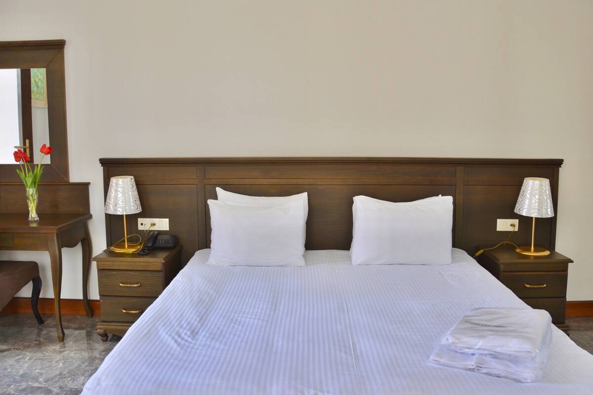 Quarto Duplo Deluxe, varanda | Minibar, cofre no quarto, secretária, cortinas/cortinados opacos 