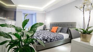 Suite Deluxe | Cortinas/cortinados opacos, Wi-fi grátis, roupa de cama fornecida