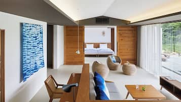 Vila premier, piscina particular (Suite, Outdoor Bath) | 1 quarto, cofres nos quartos, escrivaninha, cortinas blackout