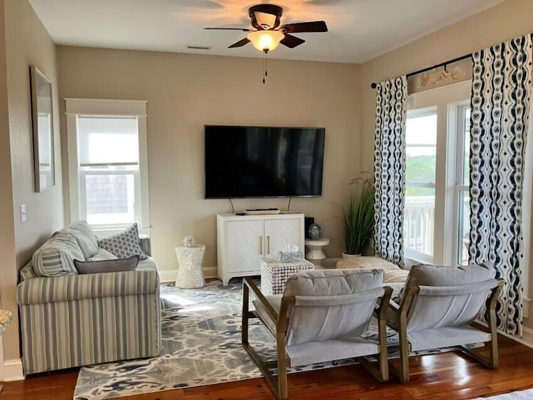 Adicus House:オクラコークのビーチの近く、デッキからのパノラマの景色 - オクラコーク, NC