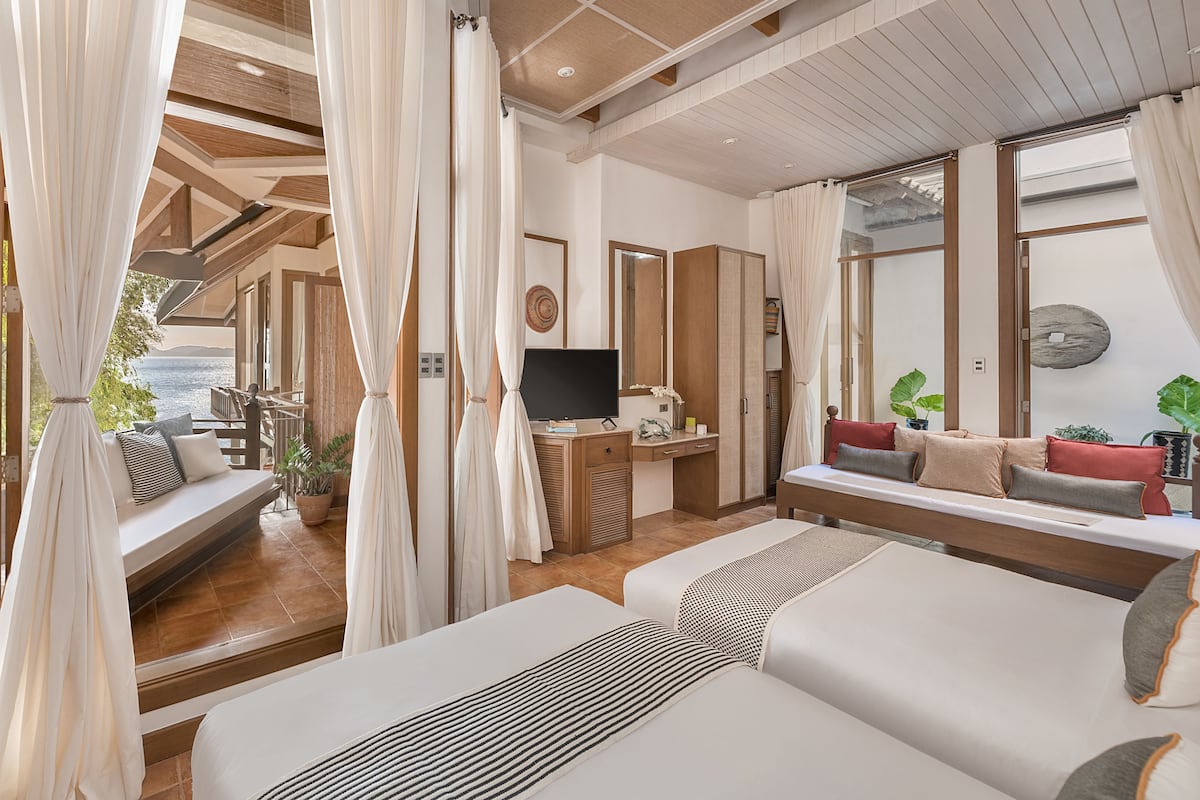 Suite Premier, vista para o oceano (Elan) | Minibar, Wi-fi grátis, roupa de cama fornecida