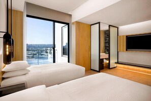 Quarto, 2 camas de solteiro | Roupas de cama premium, cofres nos quartos