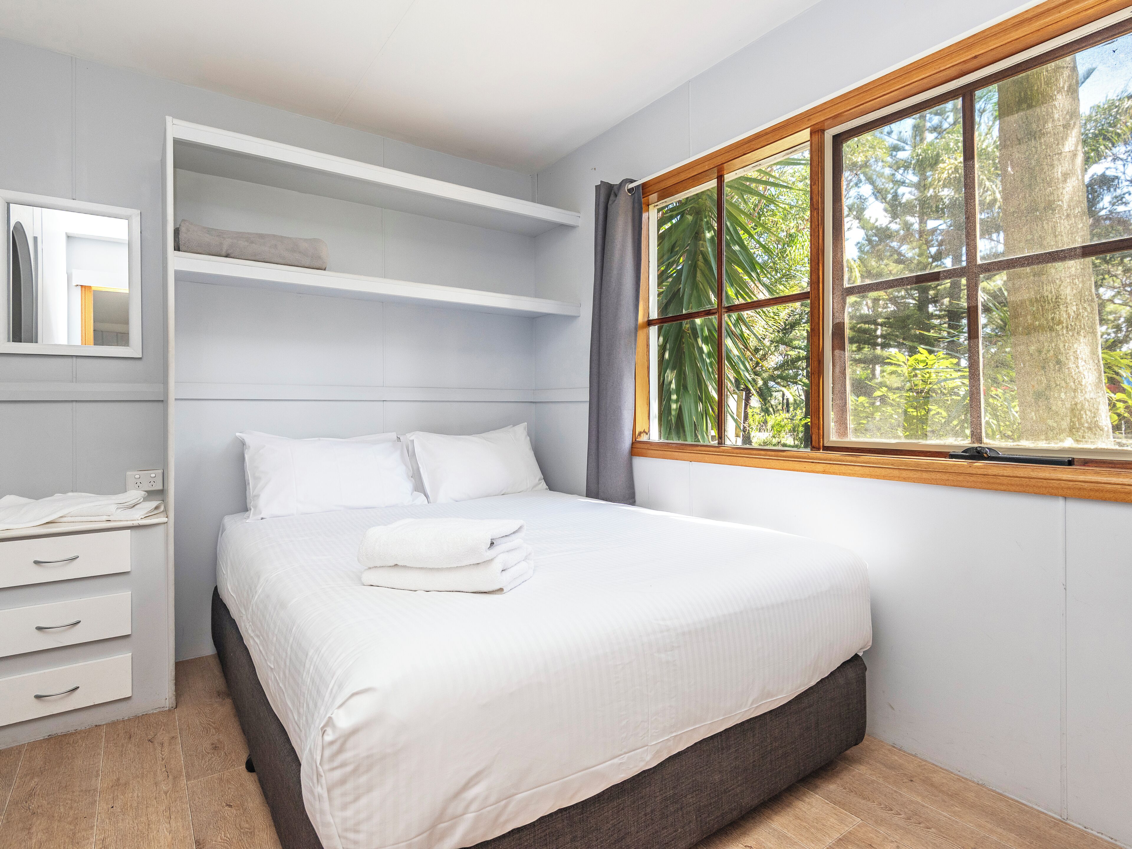 Cabana econômica, 2 quartos | Roupa de cama