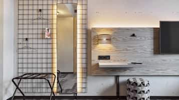 Cortinas blackout, quartos à prova de som, berços grátis