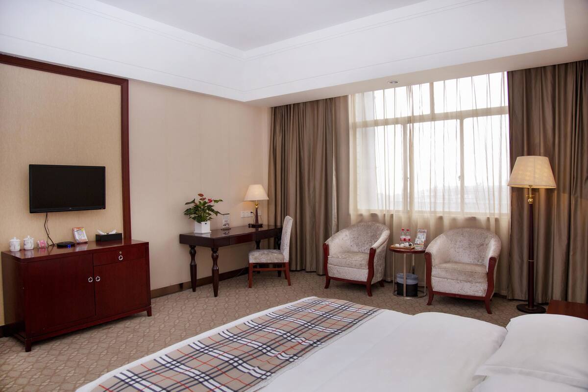 Quarto Twin Executivo, vista para o rio | Secretária, cortinas/cortinados opacos, Wi-fi grátis 