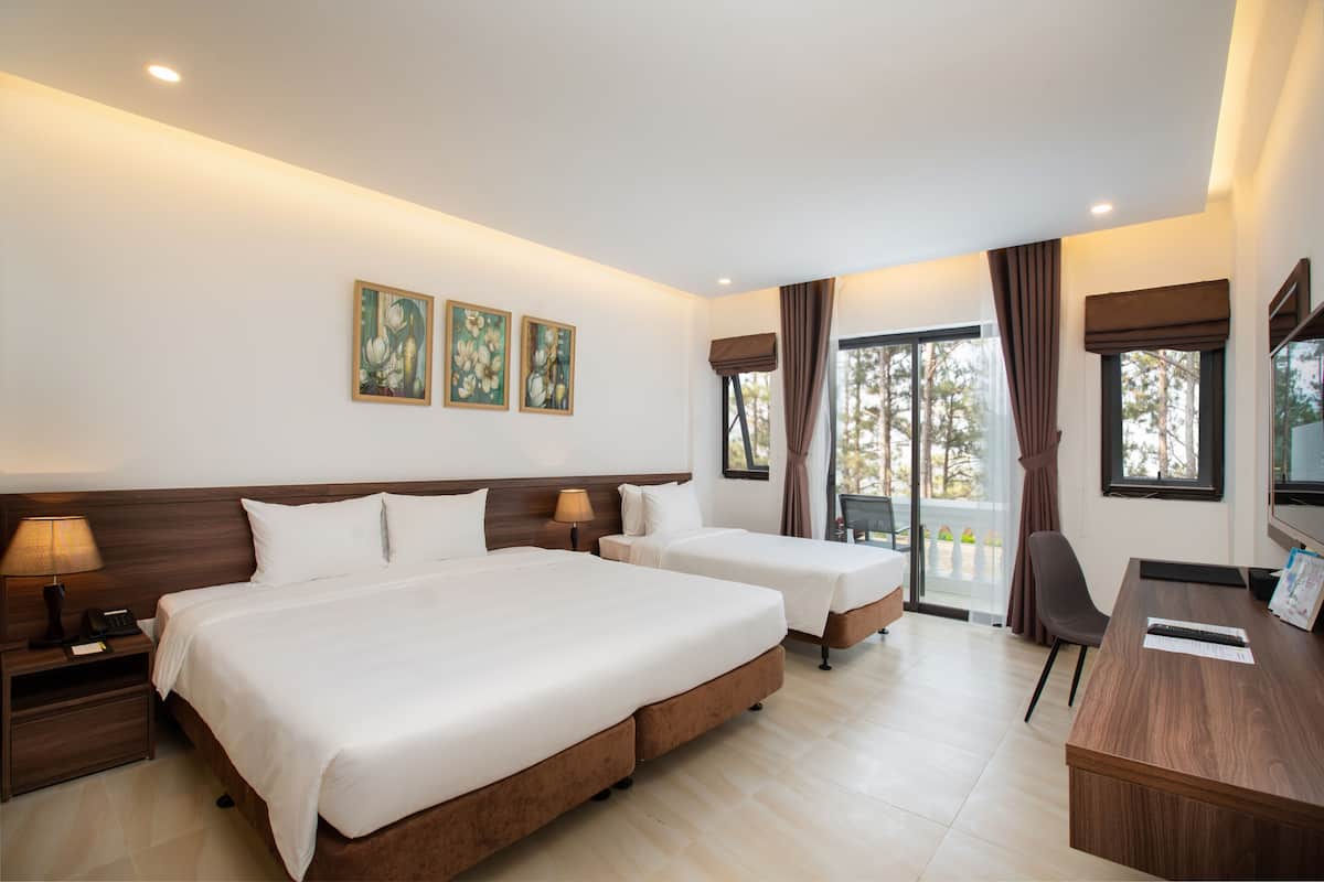 Quarto Duplo Premium, vista para o lago (Deluxe) | 1 quarto, roupa de alta qualidade, camas de colchão pillowtop, minibar