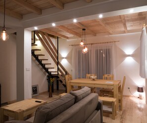 Bungalow Deluxe, 1 quarto, terraço, vista para o jardim | 2 quartos, roupa de alta qualidade, minibar