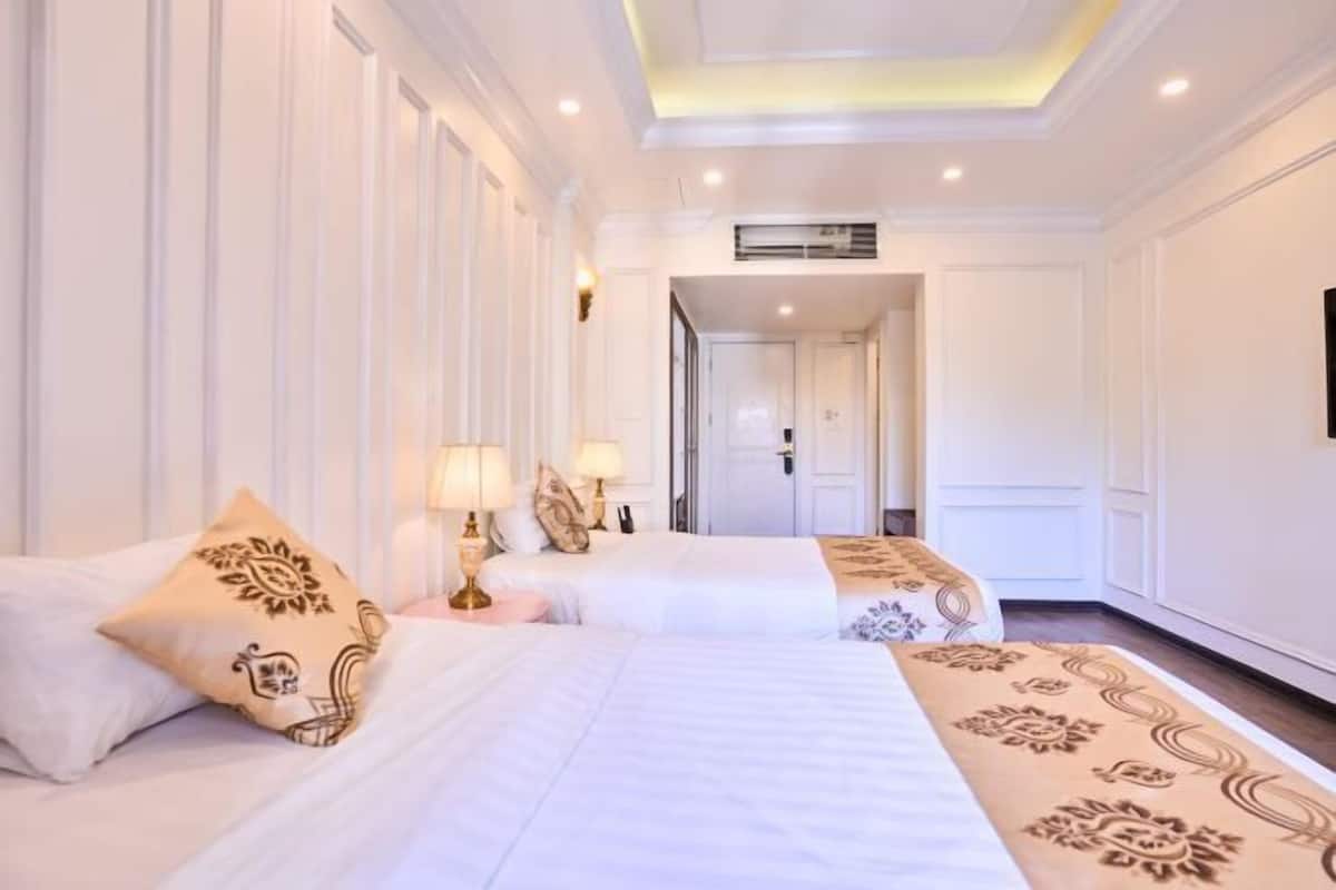 Roupas de cama premium, camas Select Comfort, frigobar
