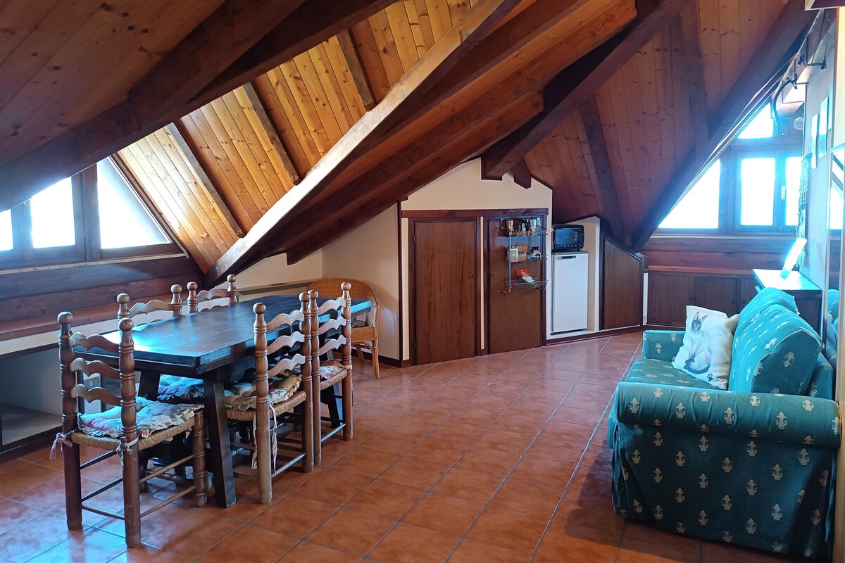 Loft, 1 quarto, vista para o lago | Sala de estar | TV de ecrã plano 
