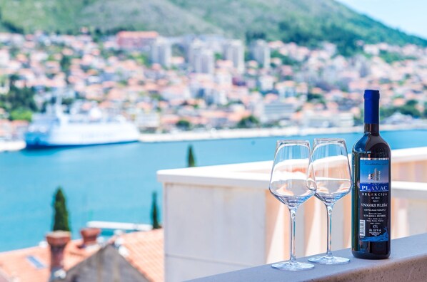 Estúdio, varanda, vista para o mar | Vista da varanda