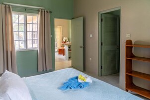 Casa de Campo Comfort, 1 cama king-size, vista para o jardim | Secretária, secretária adequada para computadores portáteis 