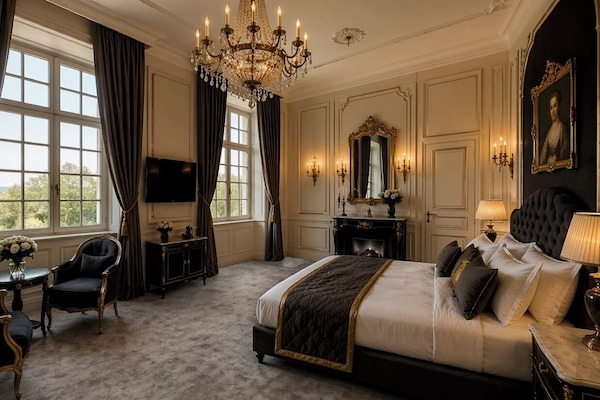 Roupas de cama premium, edredons de pluma, frigobar