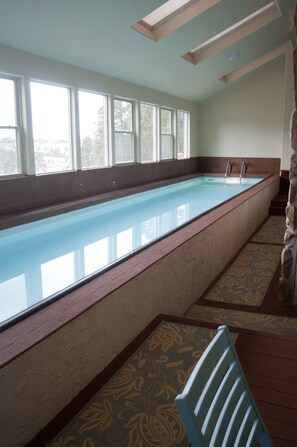 INDOOR 44ft HEATED LAP POOL w/ Pikes Peak Views! Video Tour - Colorado ...