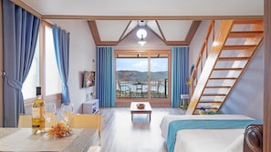 Dúplex (B) | 1 quarto, roupa de alta qualidade, Wi-fi grátis