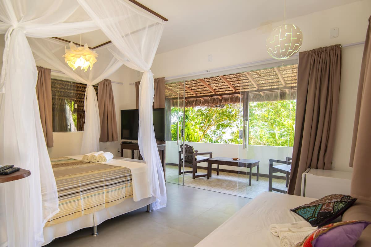 Suite Premium, varanda, vista para o oceano (Ganesha) | Roupa de alta qualidade, camas de colchão viscoelástico, minibar