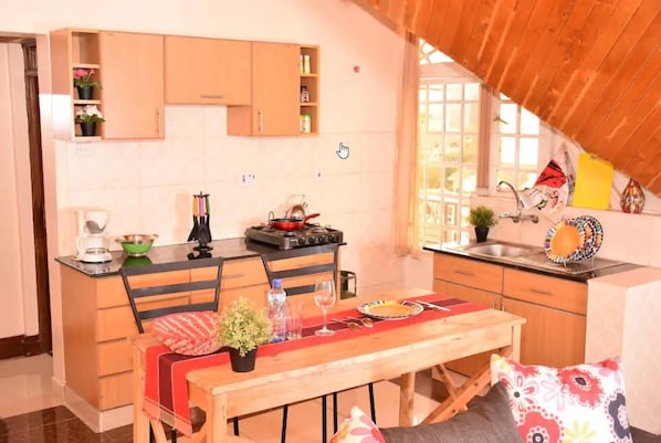 Apartamento, 1 cama de casal, para não fumantes | Cozinha privada | Geladeira grande, micro-ondas, fogão, cooktop