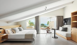 Suite, vista para o mar | Cofre no quarto, secretária, Wi-fi grátis 