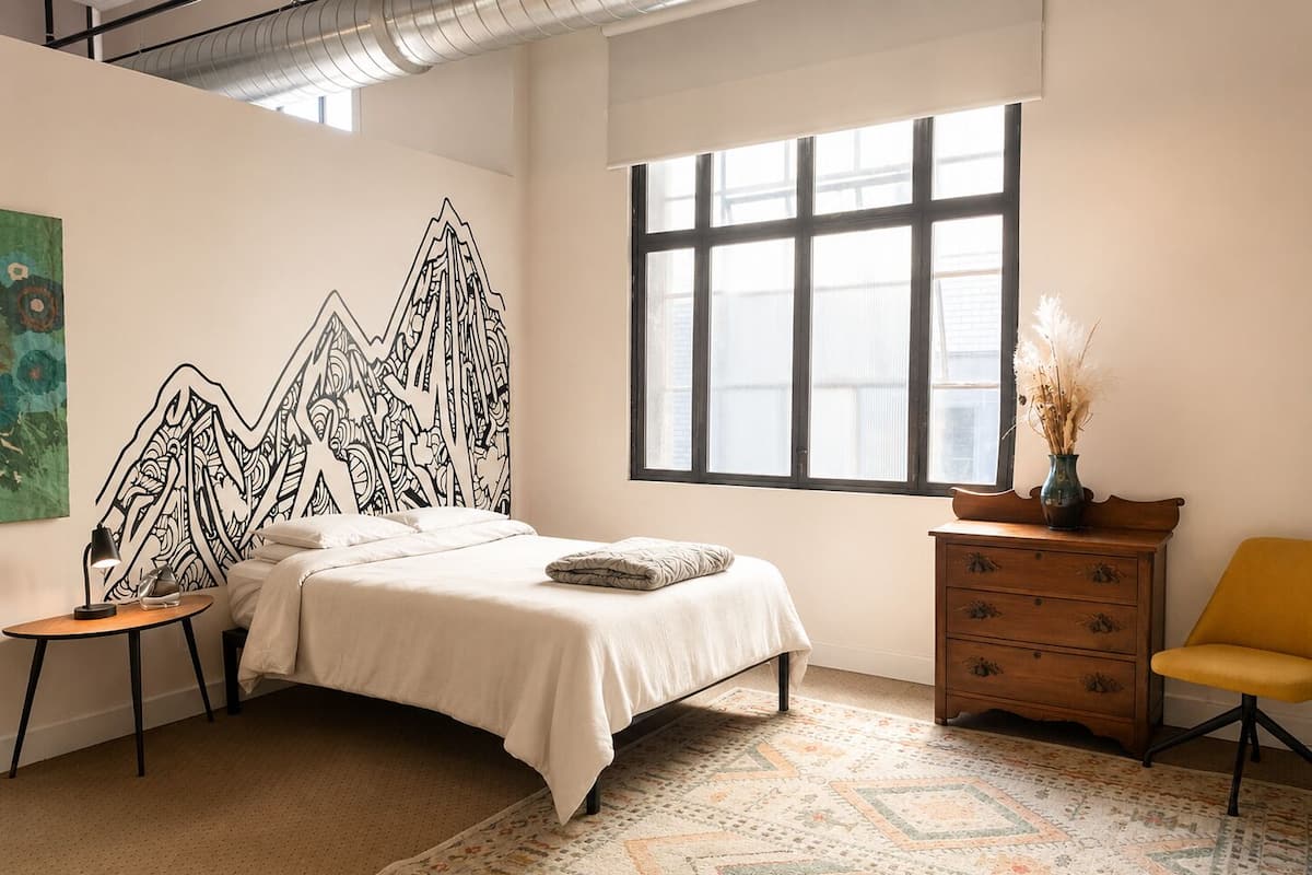 Quarto econômico, em dormitório misto | Cortinas blackout, Wi-Fi de cortesia, roupa de cama