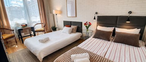 Apartamento | Quartos insonorizados, Wi-fi grátis, roupa de cama fornecida