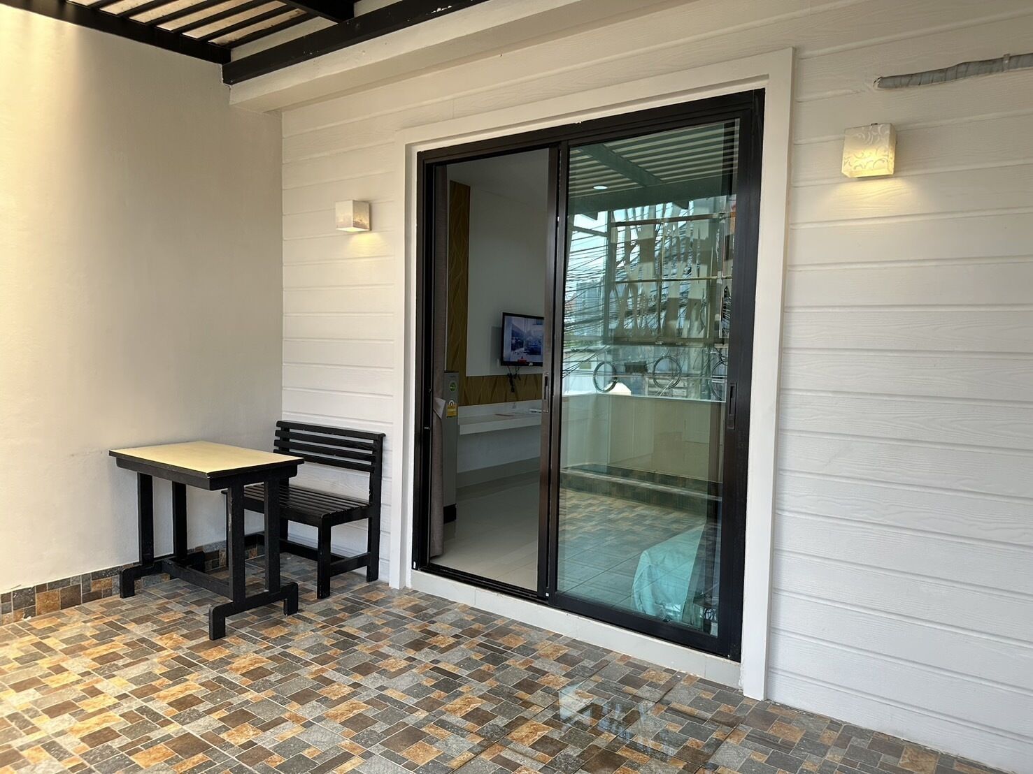 Quarto Superior, 3 camas individuais | Varanda