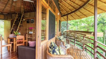 Bungalow Exclusivo, 1 cama king-size e sofá-cama, não fumadores, vista para o vale | Terraço/pátio interior