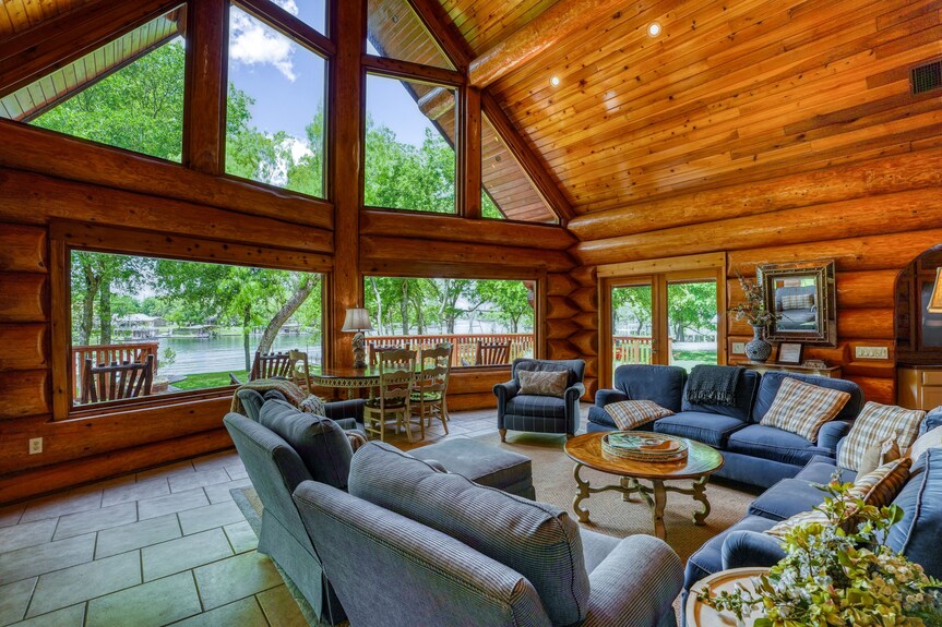 Luxury Lake Lbj | Hot Tub Dock Log Country Cv - Texas