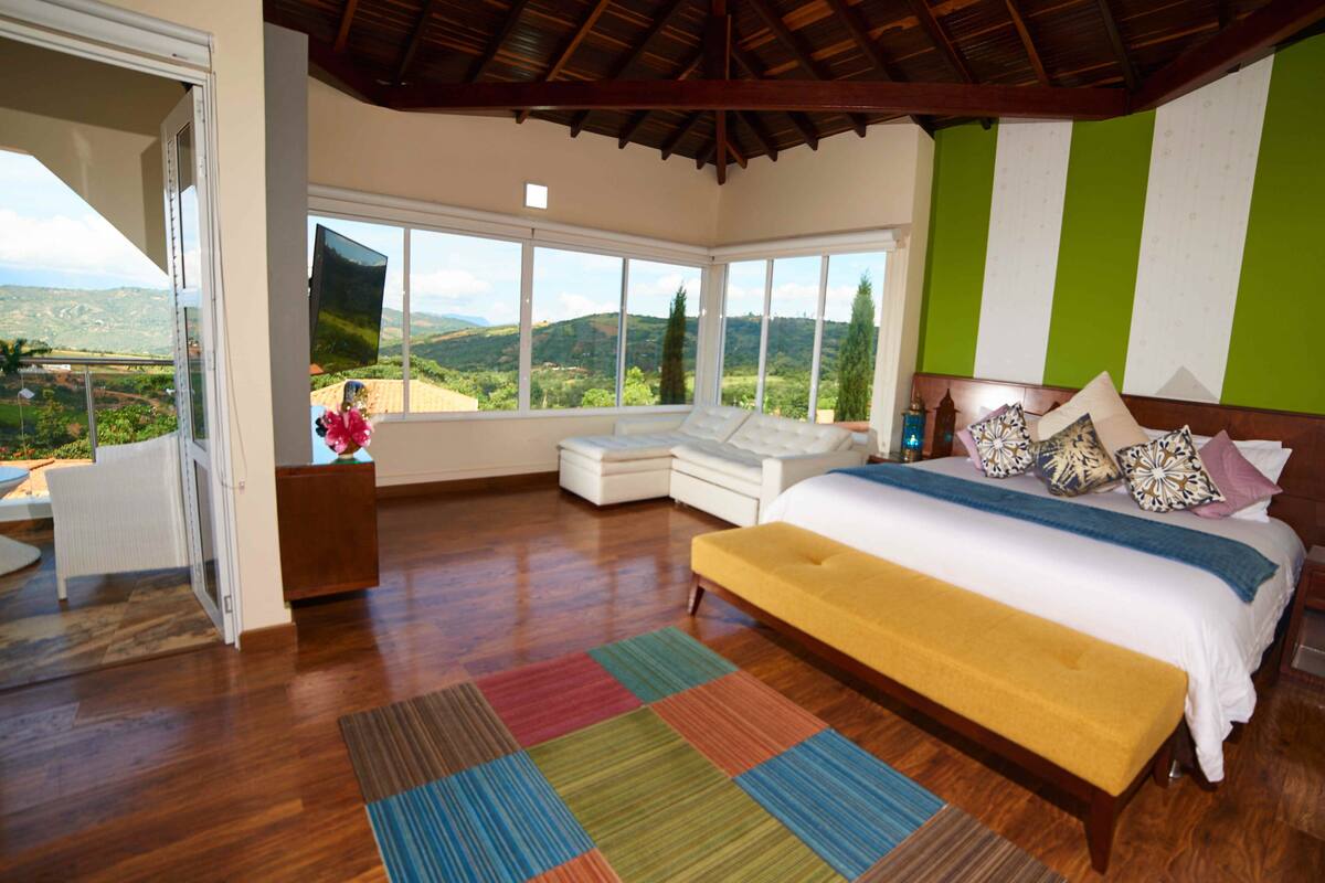 Suite Presidencial, 1 quarto, não fumadores, vista para a montanha | 1 quarto, lençóis de algodão egípcio, roupa de alta qualidade