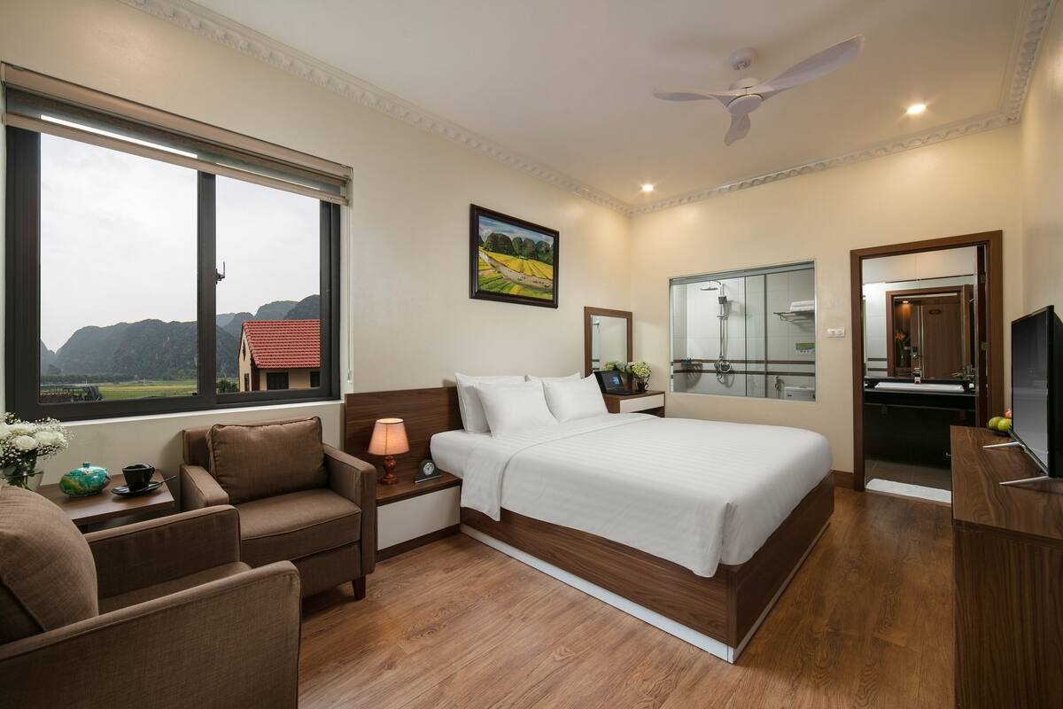 Quarto casal luxo, vista para a montanha | 1 quarto, roupas de cama premium, frigobar, cofres nos quartos