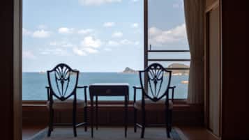 Quarto Premium, varanda, vista para o oceano (Open air-Bath) | Vista do quarto