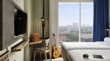 Quarto Superior, 2 camas individuais | Roupa de alta qualidade, secretária, quartos insonorizados