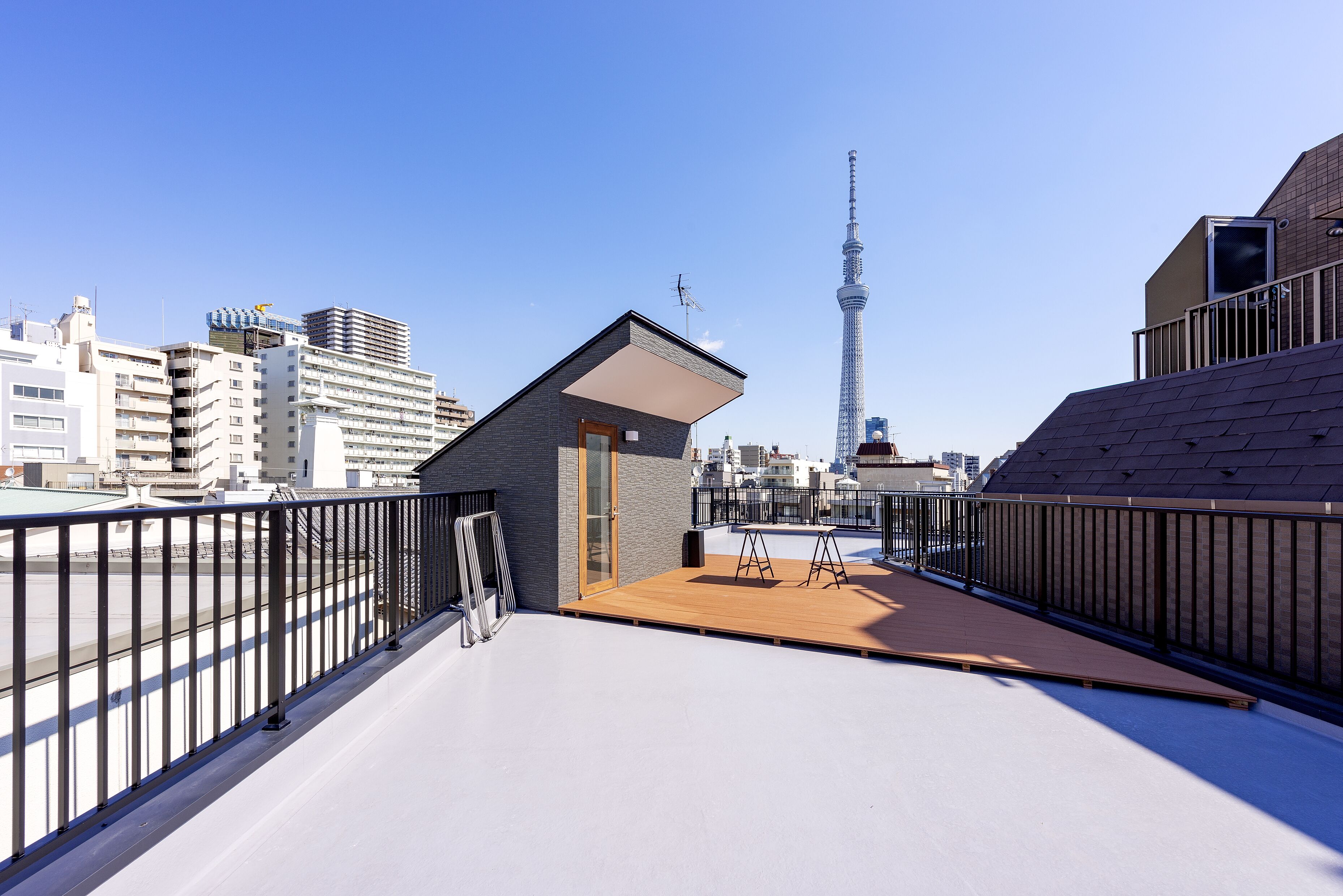 Terraço no piso superior