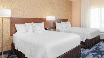 Quarto, 2 camas Queen | Roupas de cama de algodão egípcio, roupas de cama premium