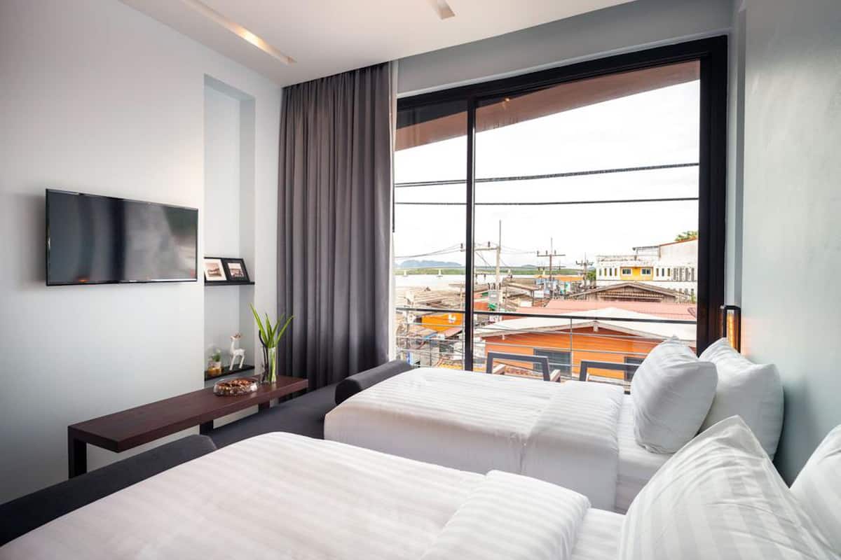 Quarto Twin Superior, 2 camas individuais, não fumadores, vista para o mar | Cofre no quarto, Wi-fi grátis