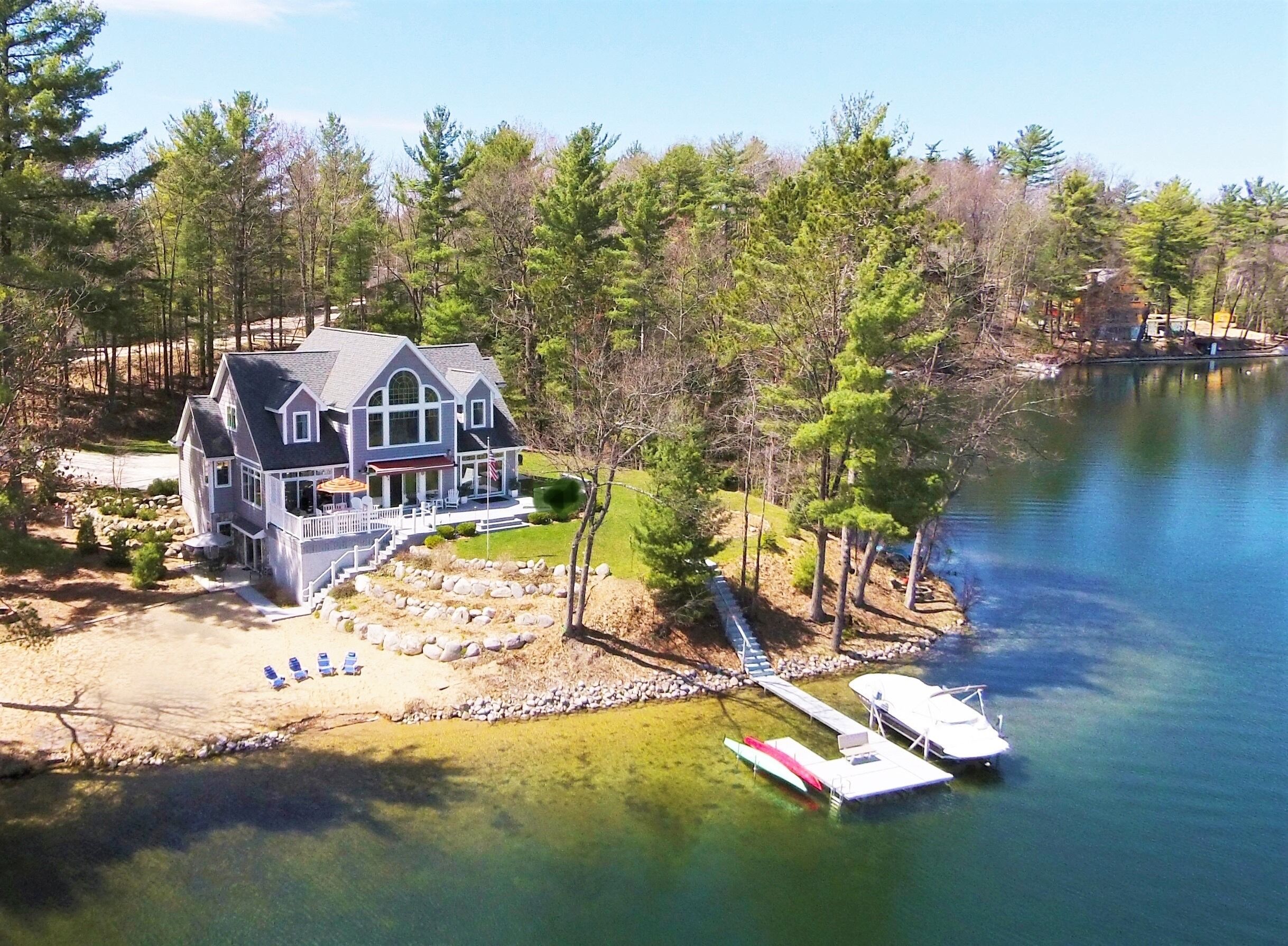 Newly Built Luxury Lakefront Cottage With Sandy Beach, Hot Tub, SUP ...