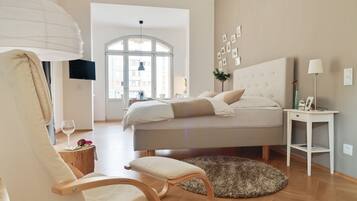 Apartamento Cidade, Vista para a cidade (Nikischplatz) | Edredões de penas, quartos insonorizados, ferro/tábua de engomar