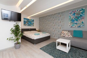 Apartamento Standard | Secretária, cortinas/cortinados opacos, quartos insonorizados 