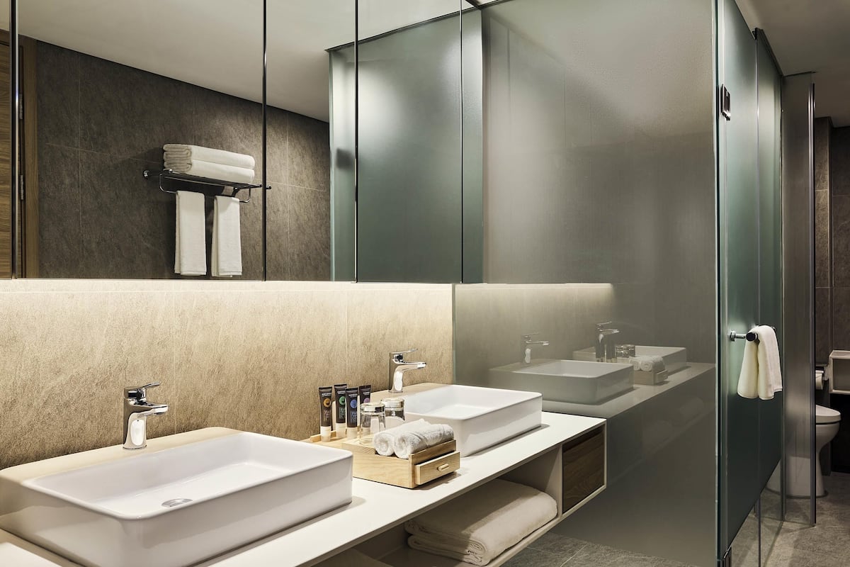 Apartamento Executivo, 2 quartos | 1 quarto, roupa hipoalergénica, minibar, cofre no quarto