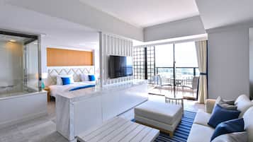 1 quarto, frigobar, cofres nos quartos, cortinas blackout