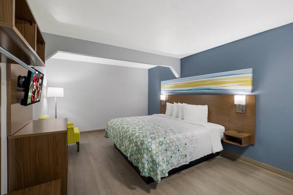 Estúdio, 1 cama king-size, não fumadores | Cortinas/cortinados opacos, ferro/tábua de engomar, Wi-fi grátis 