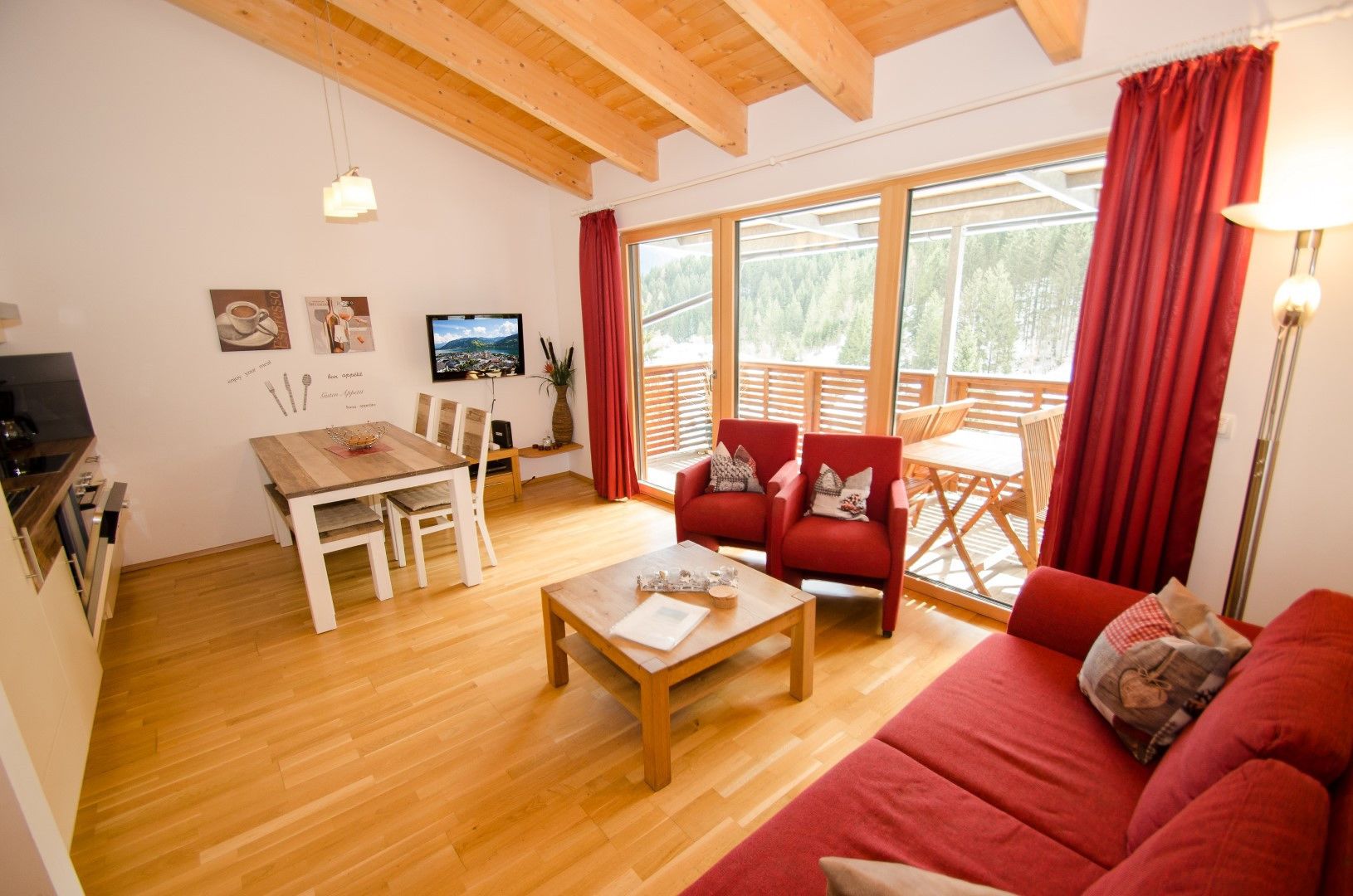 Apartamento, 2 quartos (Schmitten Finest Apartment - LEO) | Sala de estar | TV de tela plana