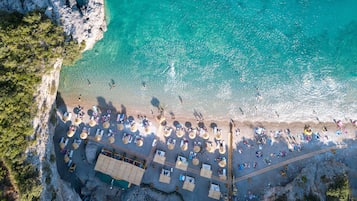 Na praia, serviço de traslado de/para a praia grátis
