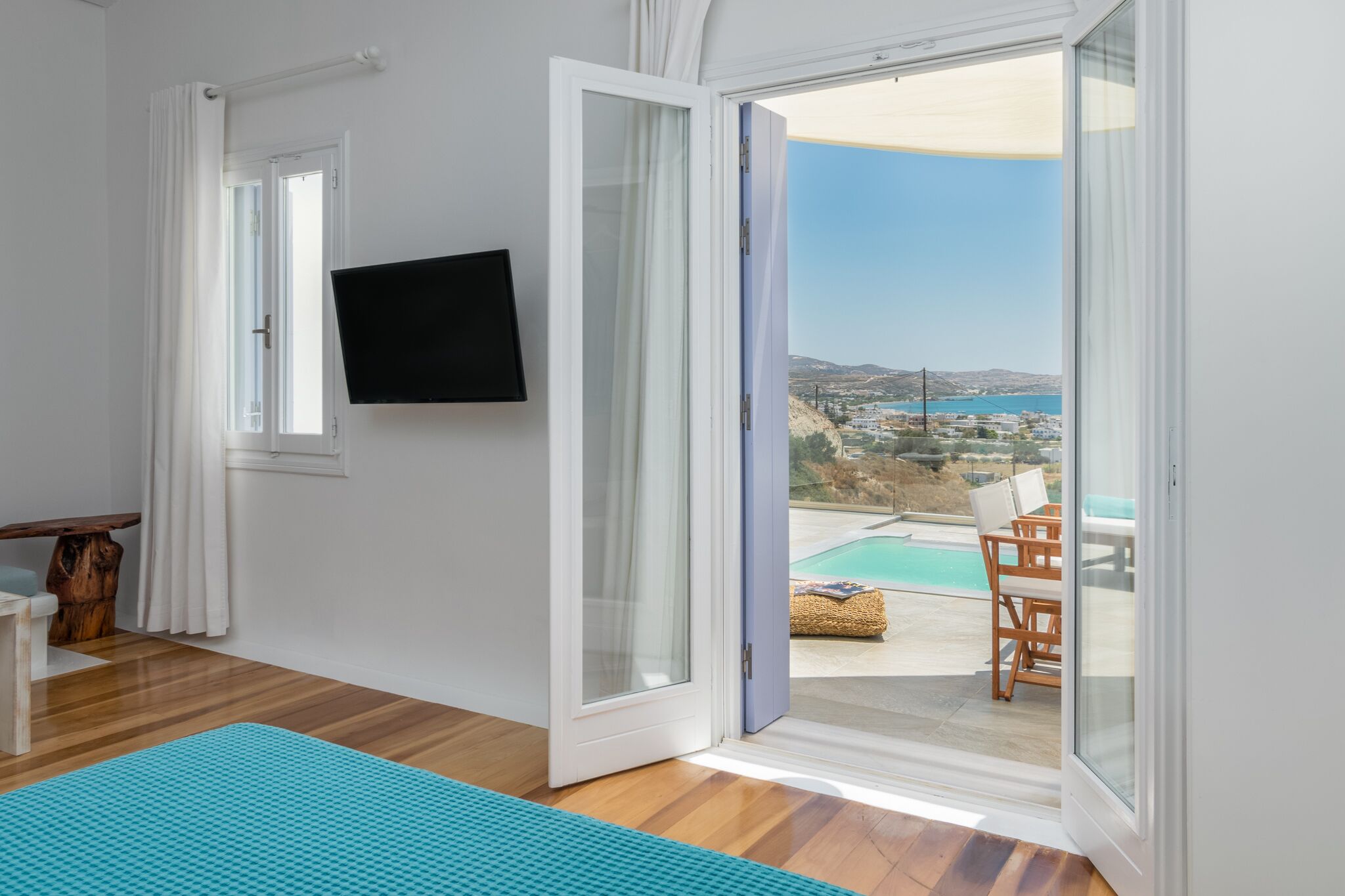 Suite, banheira de hidromassagem, vista para o mar | Roupa de alta qualidade, quartos insonorizados, ferro/tábua de engomar 
