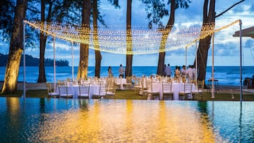 Espaço exterior para banquetes