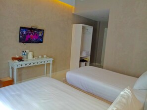 Quarto Twin Deluxe | Secretária, Wi-fi grátis, roupa de cama fornecida