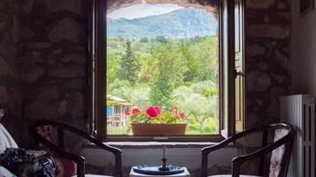 Suíte júnior, vista para o parque (Ginestra) | Roupas de cama premium, edredons de pluma, frigobar