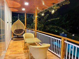 Casa de campo premium, para não fumantes, vista para o vale | Sacada