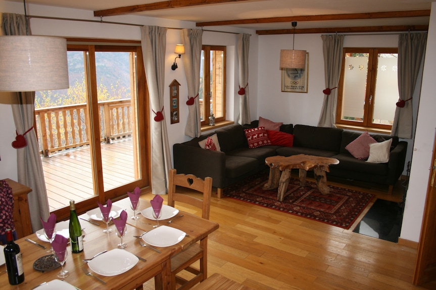 Chalet Jonquille - 12 Personnes Avec Jacuzzi Extérieur, 6 Chambres - Vaujany