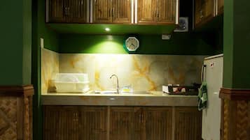 Casa de campo, cozinha americana | Cozinha americana privada | Geladeira, cooktop, chaleira elétrica