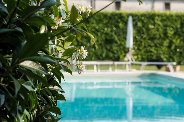 Piscina externa, funciona das 9h30 às 19h30, espreguiçadeiras