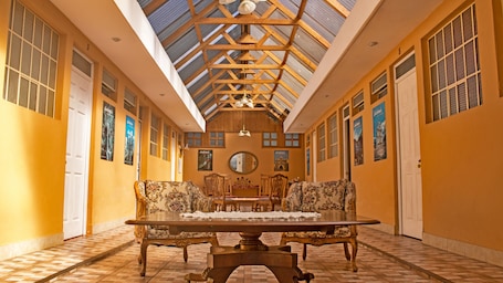 Sala de estar do lobby. Hotel Posada Rosa Balvina